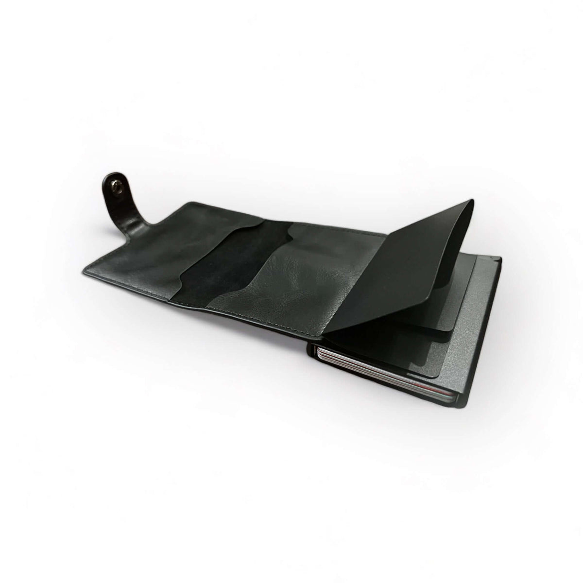 Sleekfolio-Strap RFID Card holder-Black PU leather – Archers Club